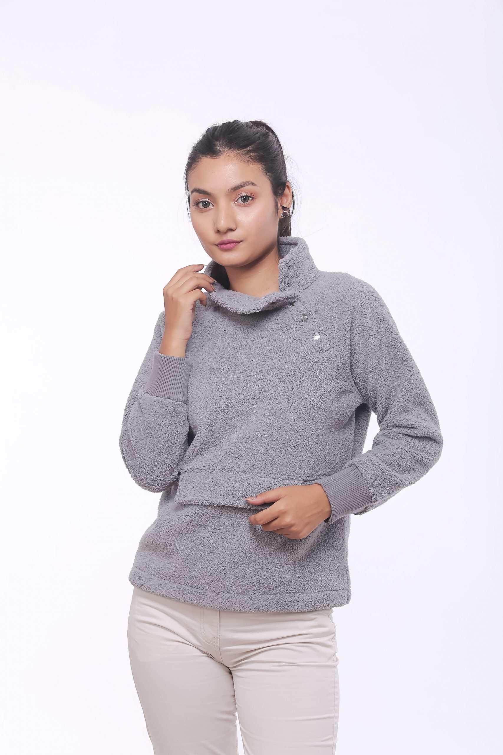 Women's Pullover Sweater - LOGO | Ethical Clothing Brand. Made In Nepal