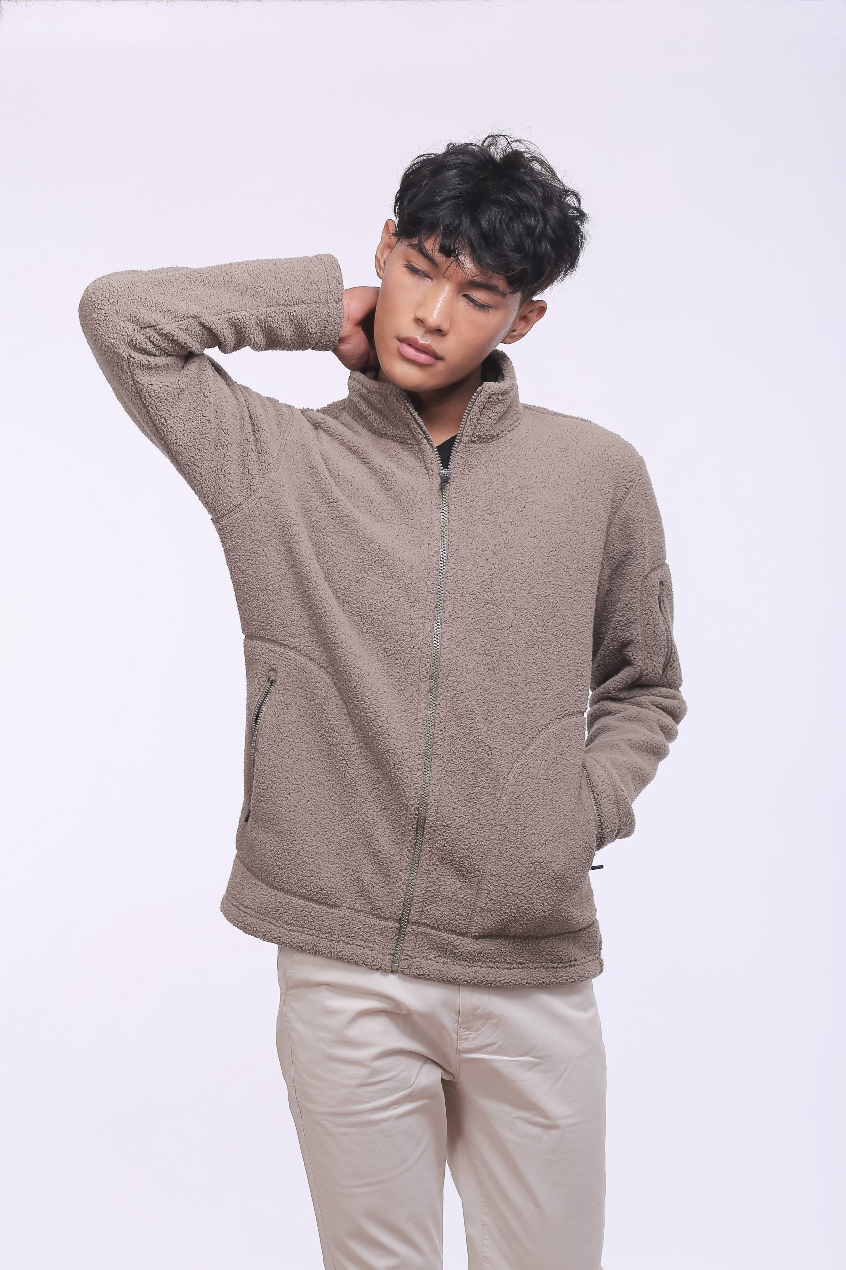 Men's Polar Fleece Jacket - LOGO | Ethical Clothing Brand. Made In Nepal