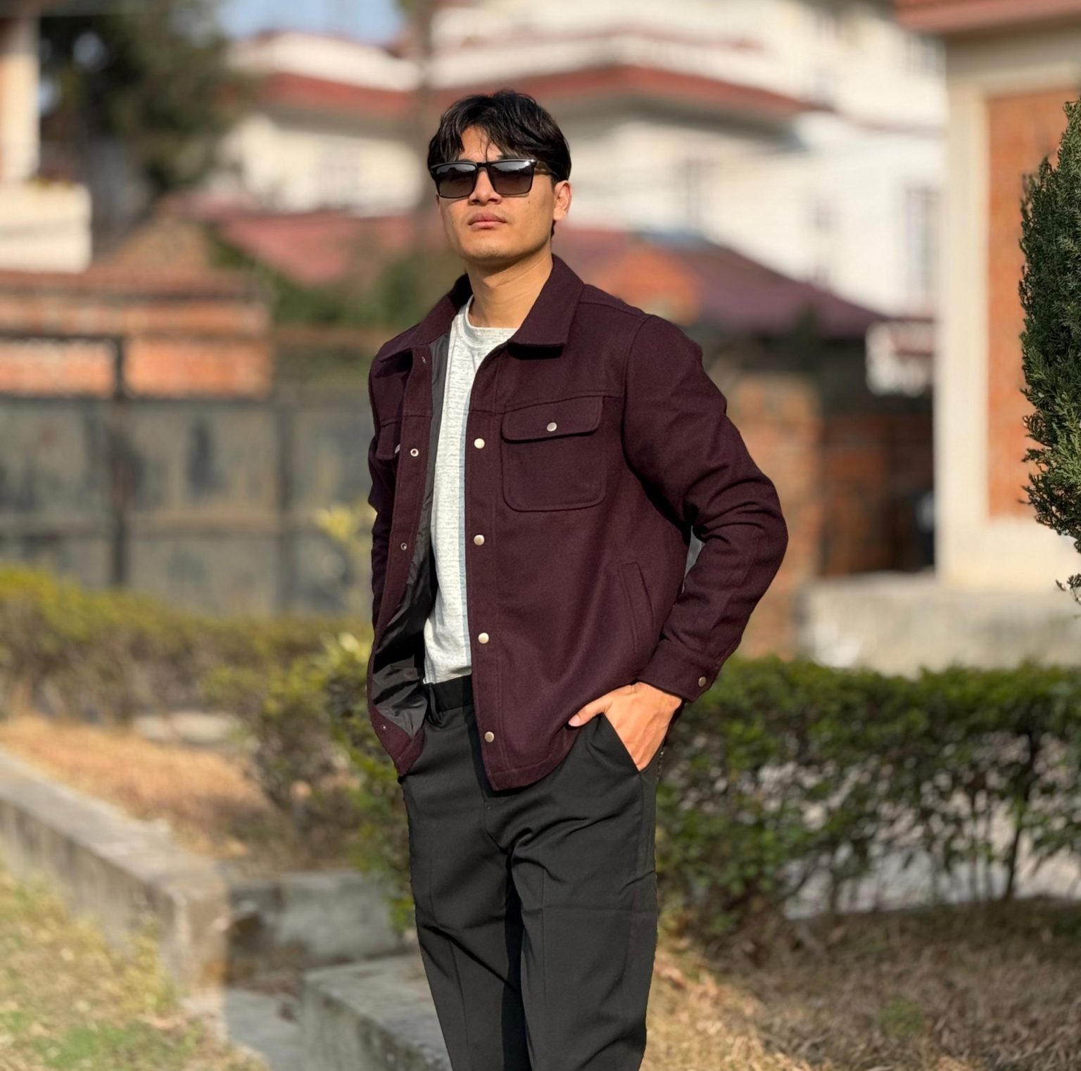 Men's Shacket - LOGO | Ethical Clothing Brand. Made In Nepal